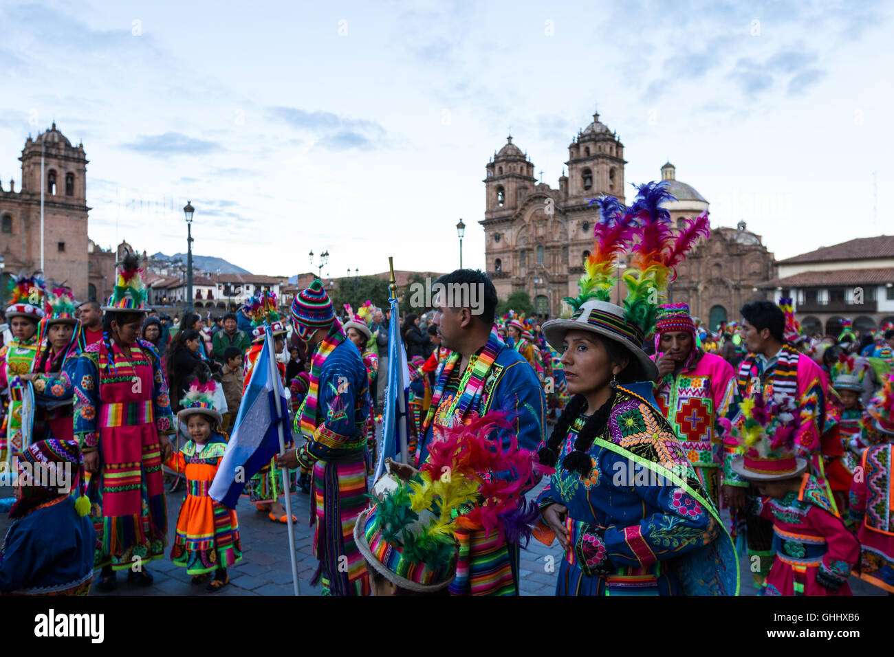 Cusco, Peru - May 13: Native people of Cusco dressed in colorful ...