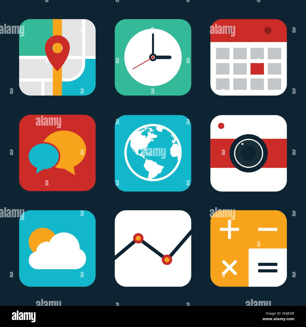 Flat stock button hi-res stock photography and images - Alamy