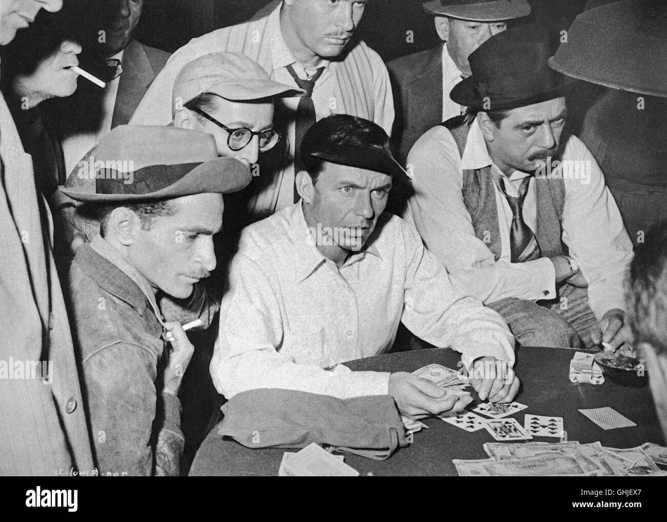 Poker scene: FRANK SINATRA (Frankie Machine) Regie: Otto Preminger aka ...