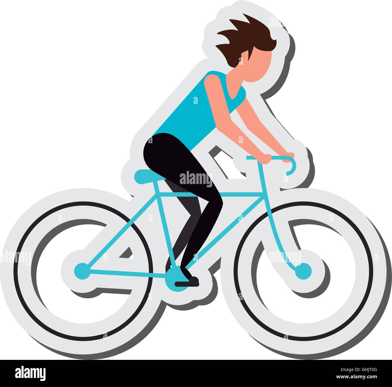 person riding bike icon Stock Vector Image & Art - Alamy