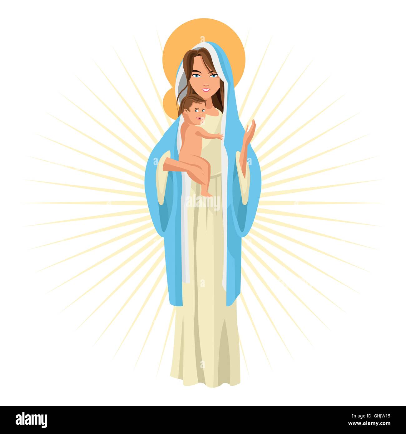 Holy mary baby jesus icon. Vector graphic Stock Vector Image & Art - Alamy
