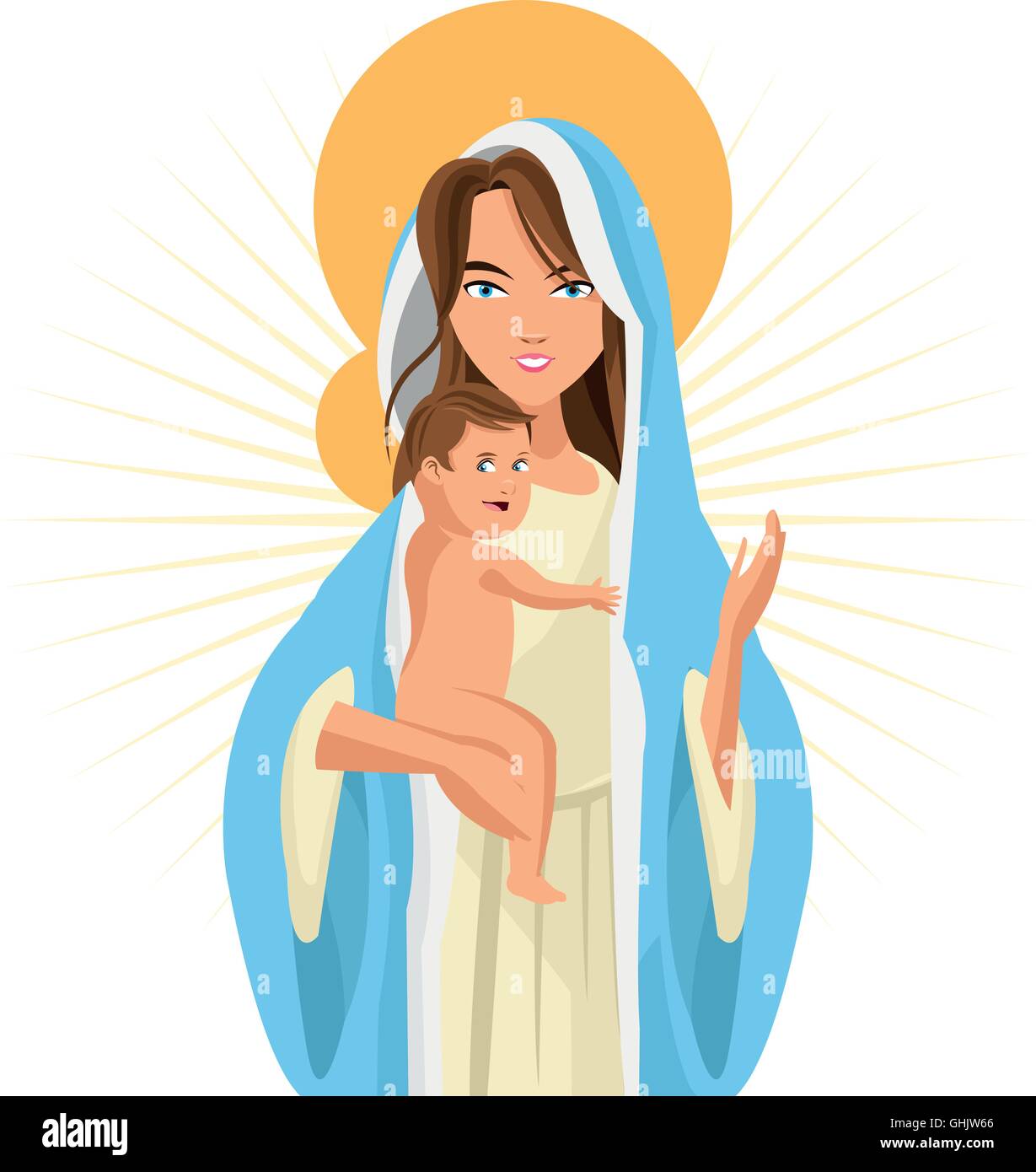 Holy mary baby jesus icon. Vector graphic Stock Vector Image & Art - Alamy