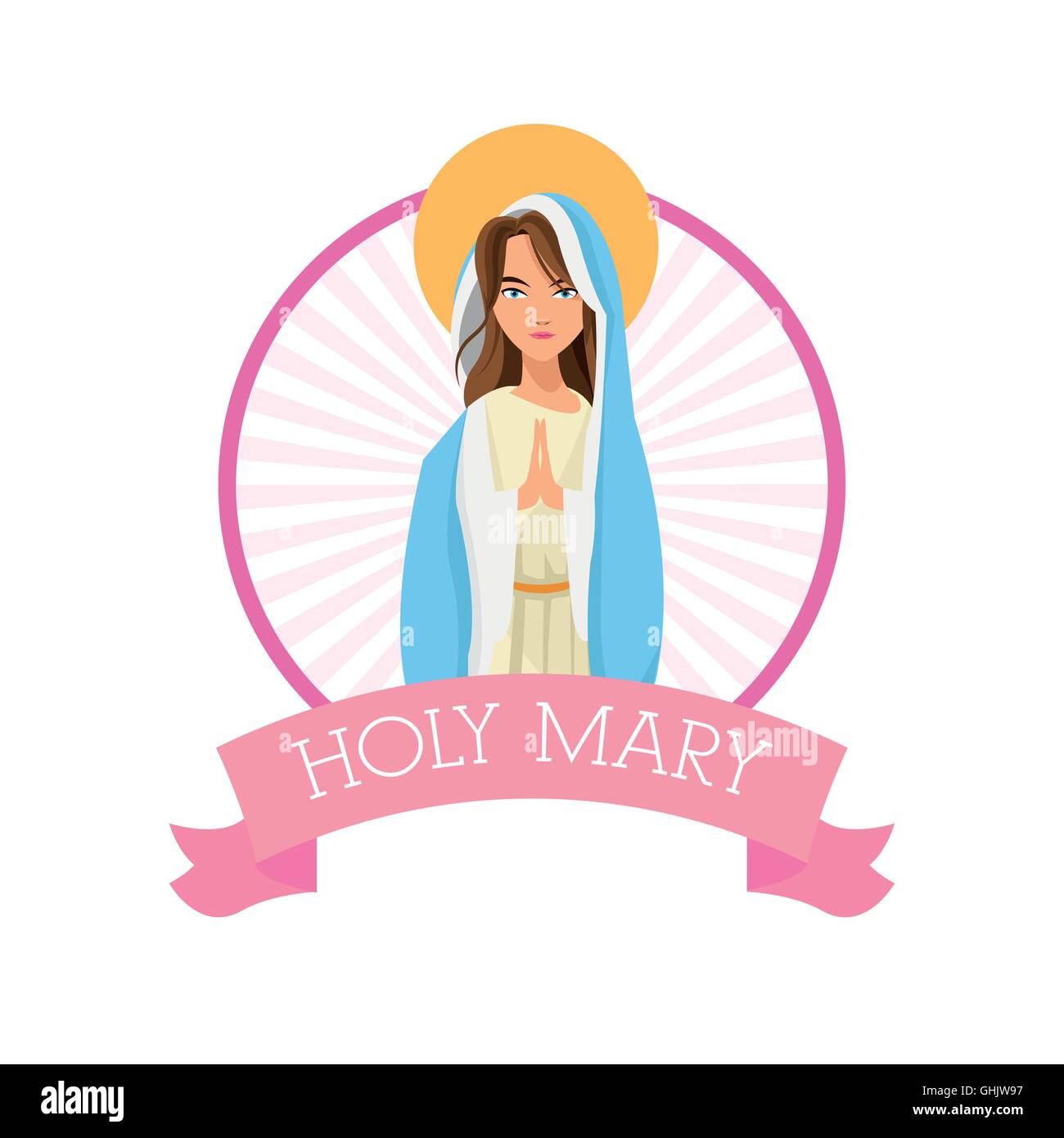 Holy mary religion icon. Vector graphic Stock Vector Image & Art - Alamy