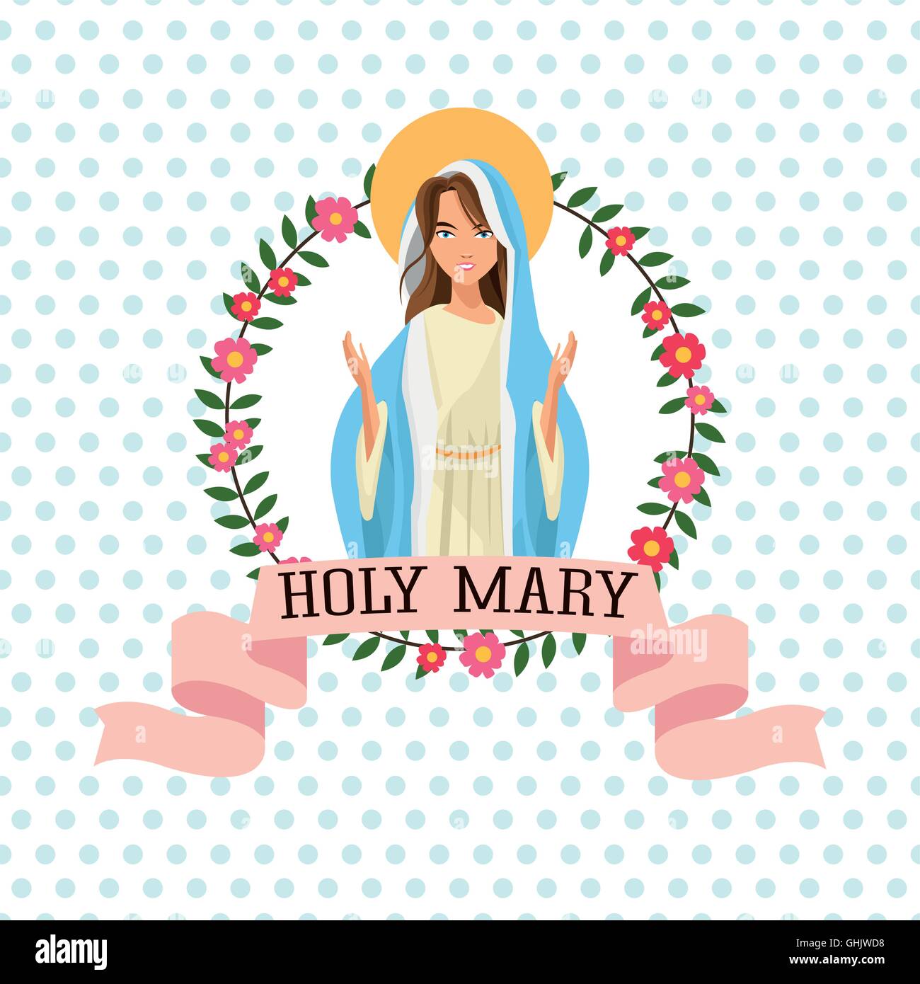 Holy mary religion icon. Vector graphic Stock Vector Image & Art - Alamy