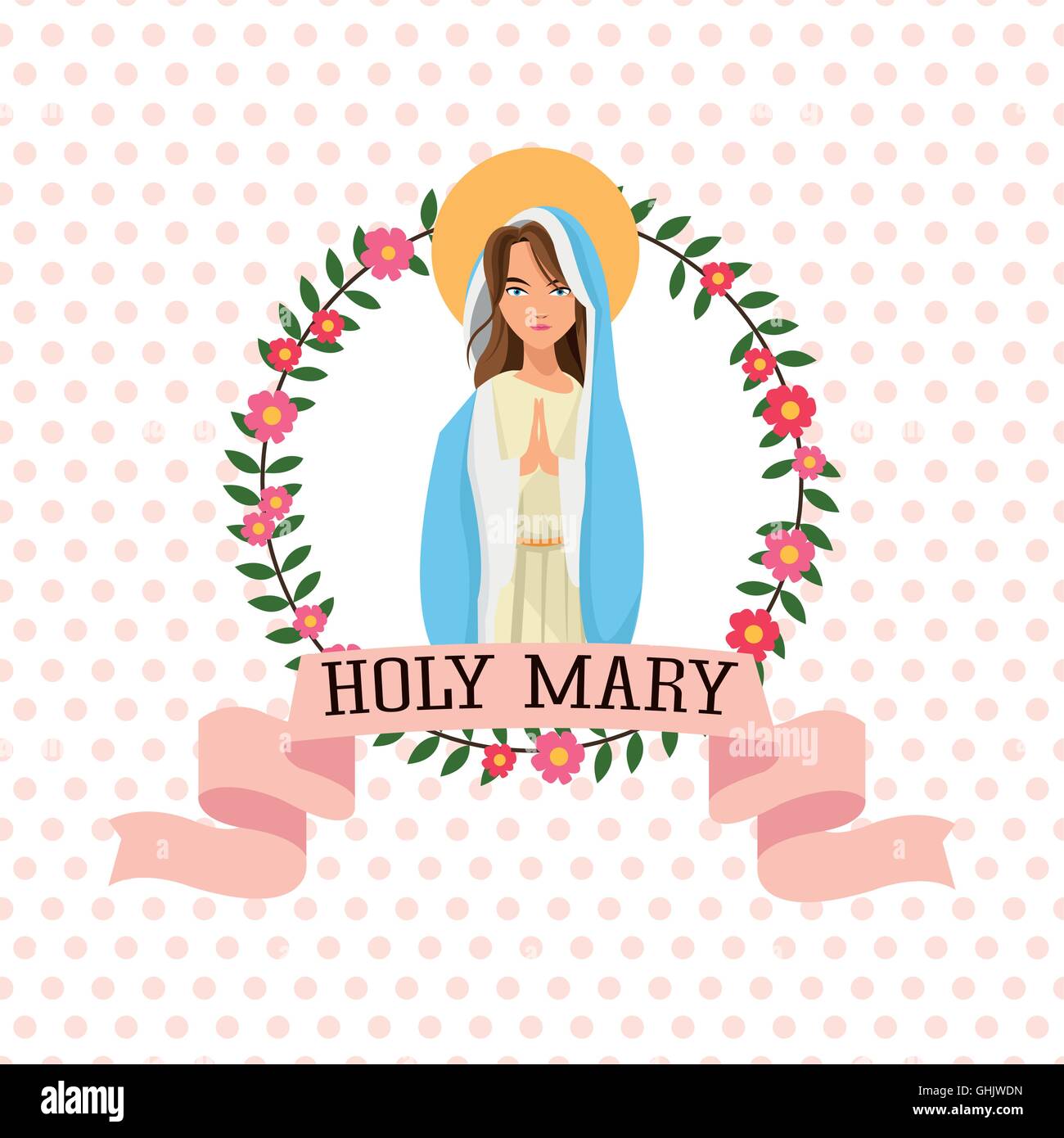 Holy mary religion icon. Vector graphic Stock Vector Image & Art - Alamy