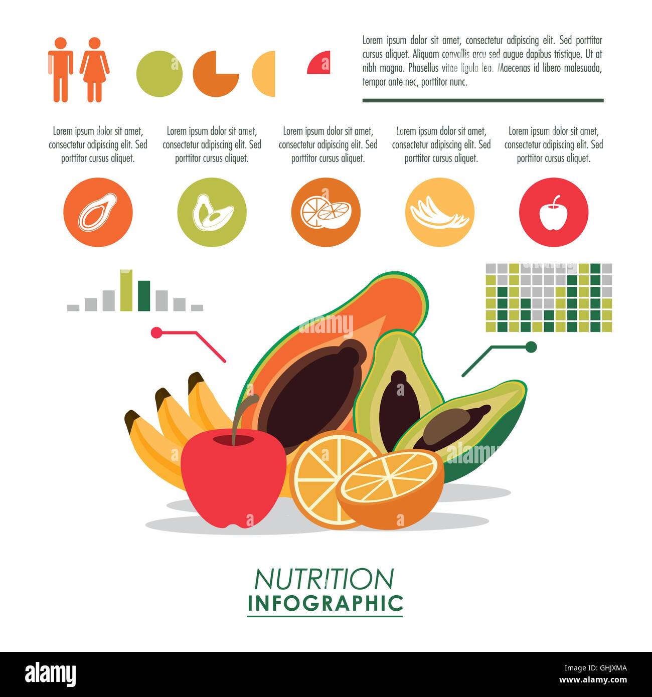 Banana infographic Cut Out Stock Images & Pictures - Alamy