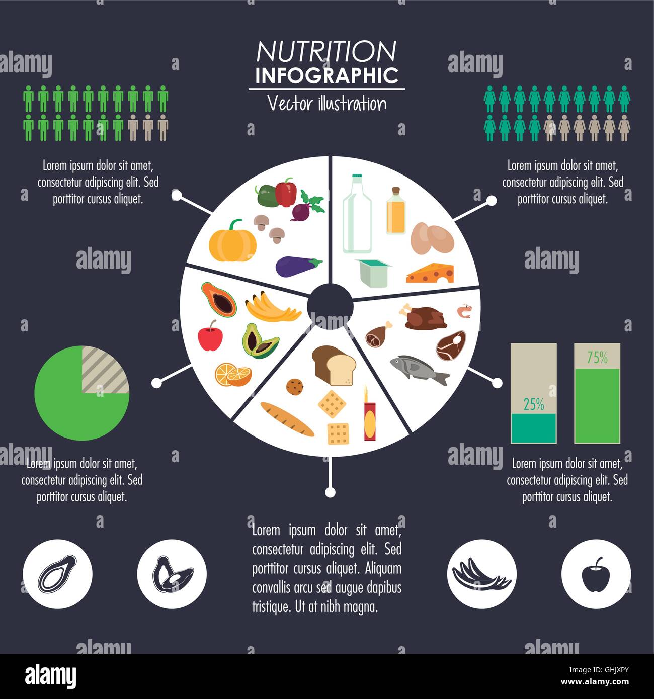 Infographic icon. Nutrition design. Vector graphic Stock Vector Image ...