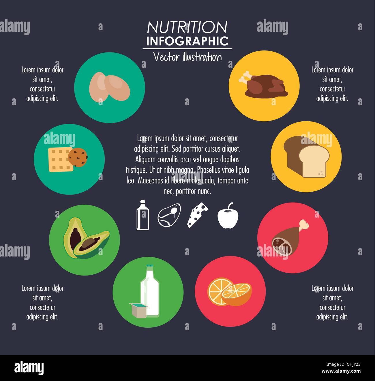 Infographic icon. Nutrition design. Vector graphic Stock Vector Image ...