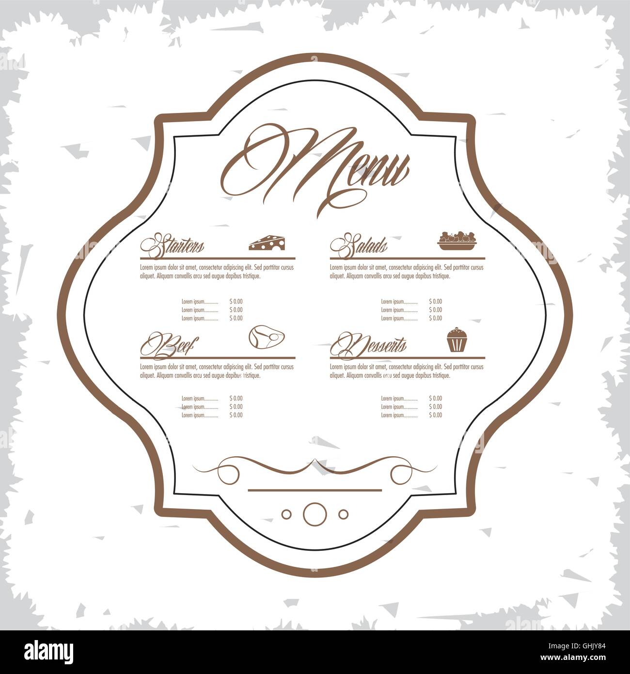 Starters restaurant Stock Vector Images - Alamy