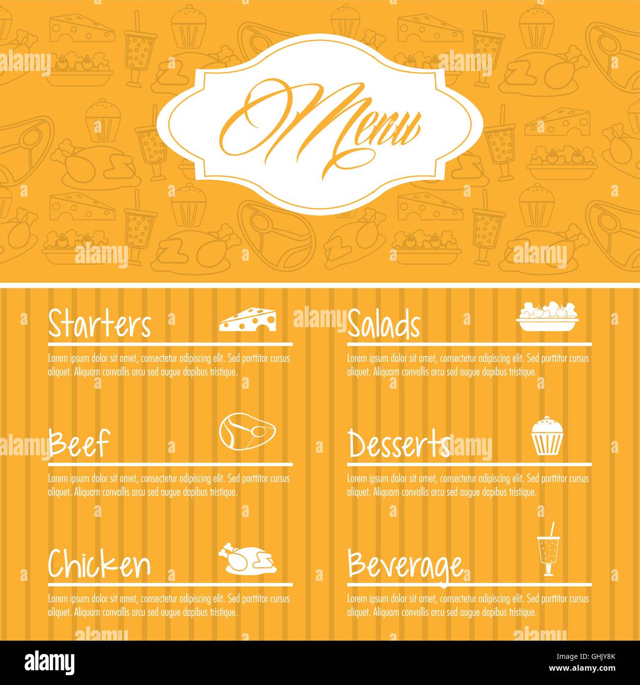 Starters restaurant Stock Vector Images - Alamy