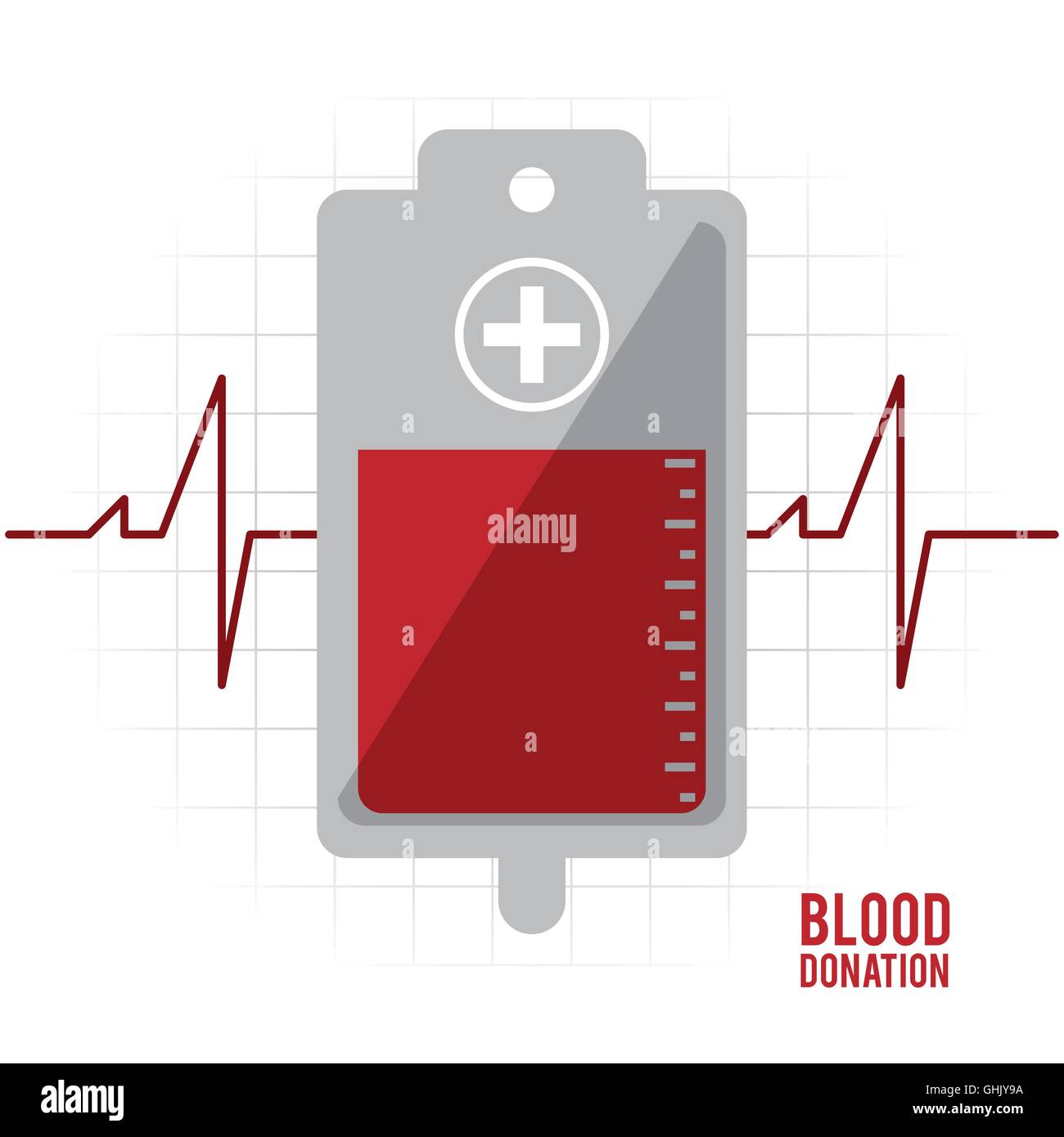 blood bag pulse donation icon. Vector graphic Stock Vector Image & Art ...
