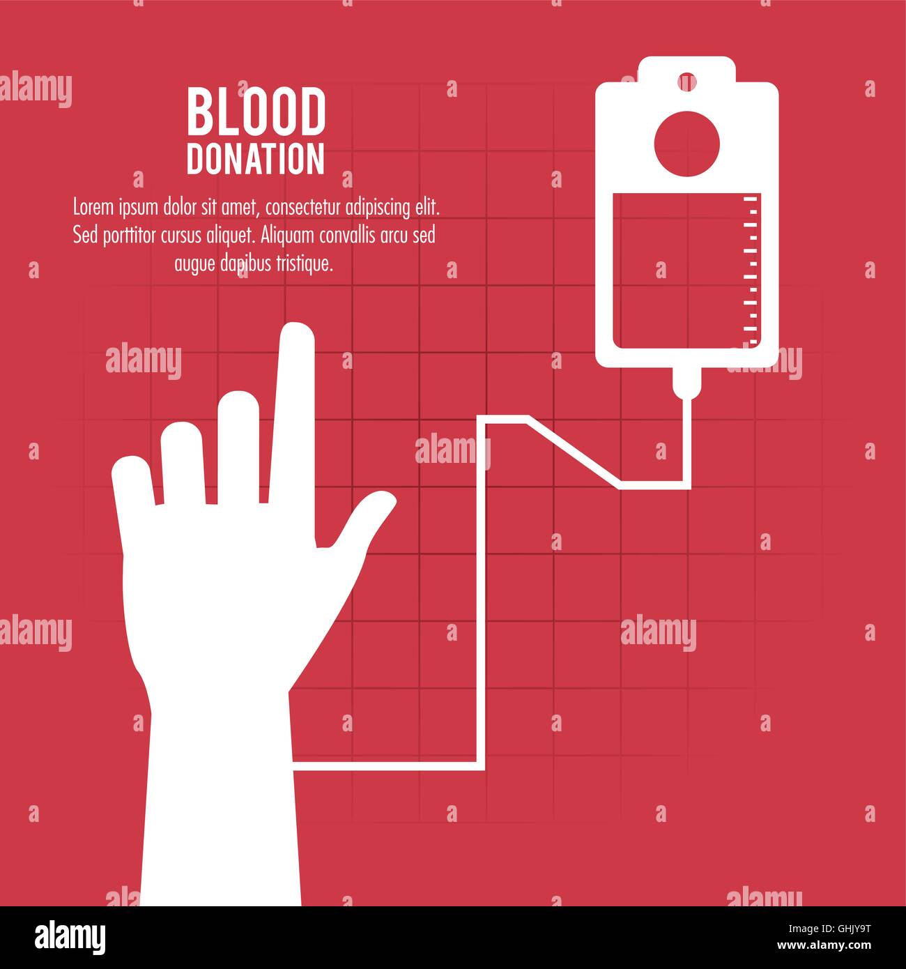 arm bag hand blood donation icon. Vector graphic Stock Vector Image ...