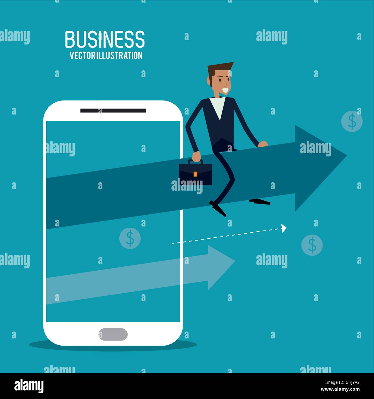 Businessman smartphone male business icon. Vector graphic Stock Vector ...