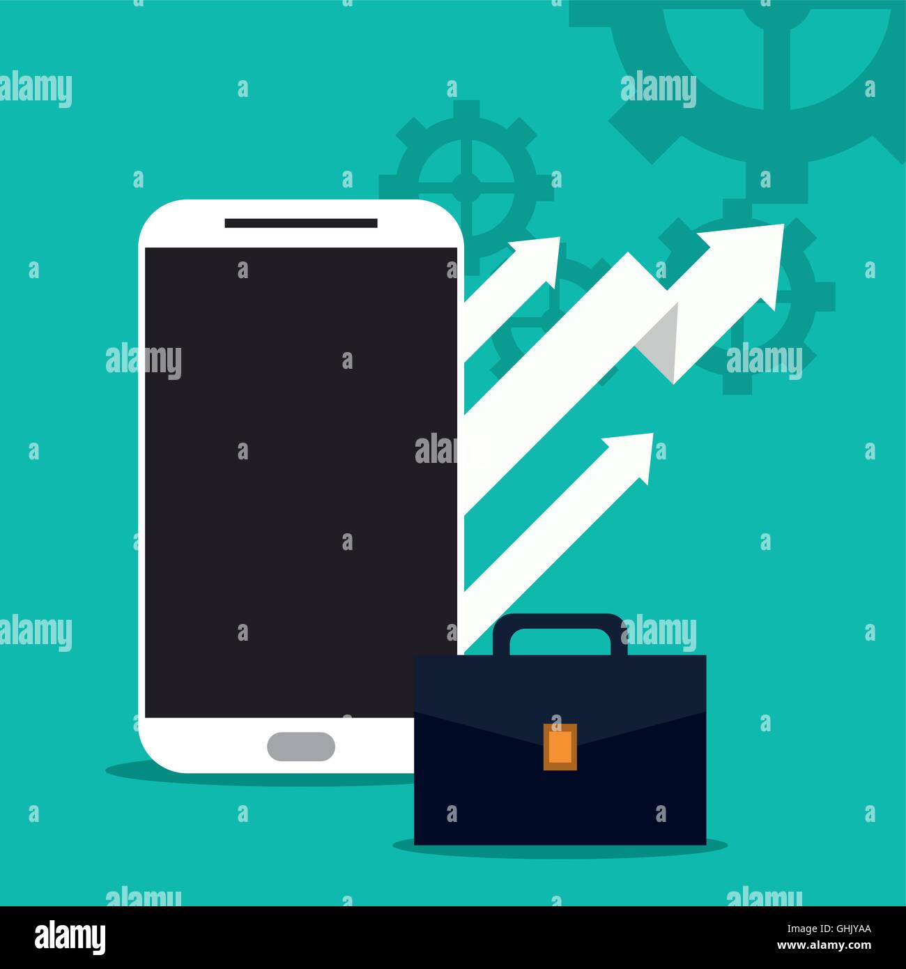 smartphone suitcase technology icon Stock Vector Image & Art - Alamy