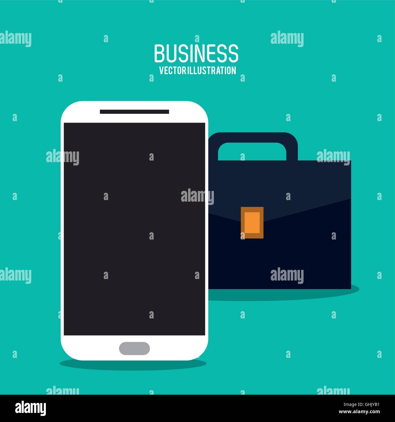 suitcase smartphone bag business icon. Vector graphic Stock Vector ...
