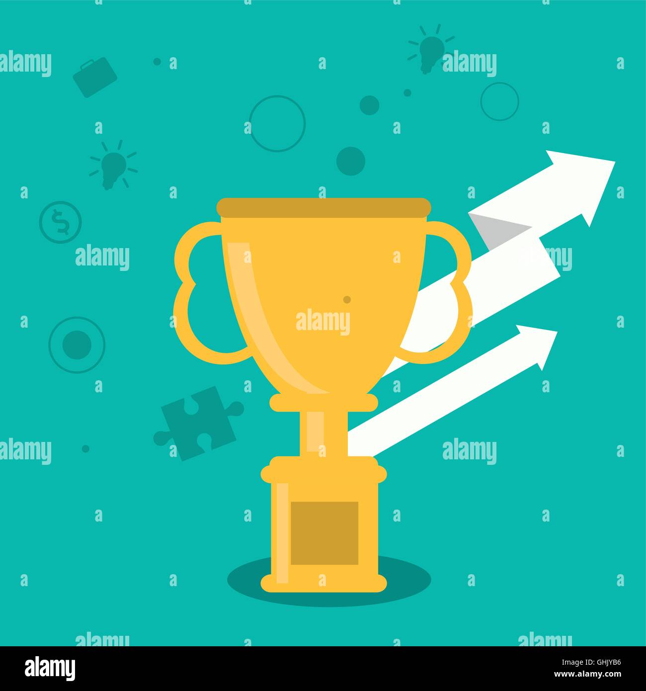 trophy arrow business icon. Vector graphic Stock Vector Image & Art - Alamy