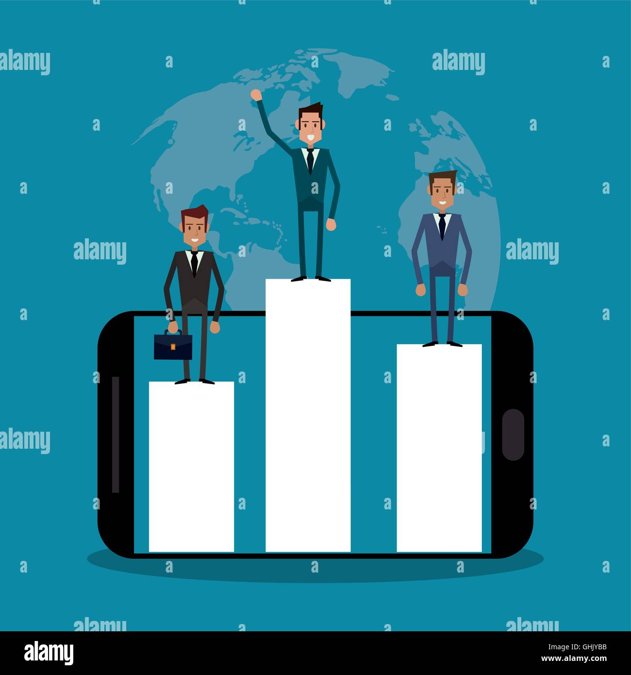 Businessman step winner business icon. Vector graphic Stock Vector ...