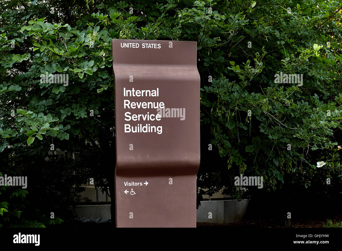 Sign in front of Internal Revenue Building in Washington DC Stock Photo ...