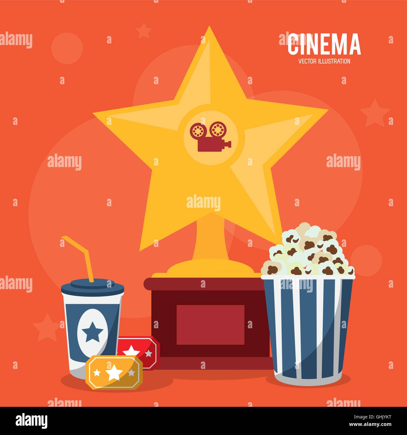 pop corn soda movie film cinema icon. Vector graphic Stock Vector Image ...