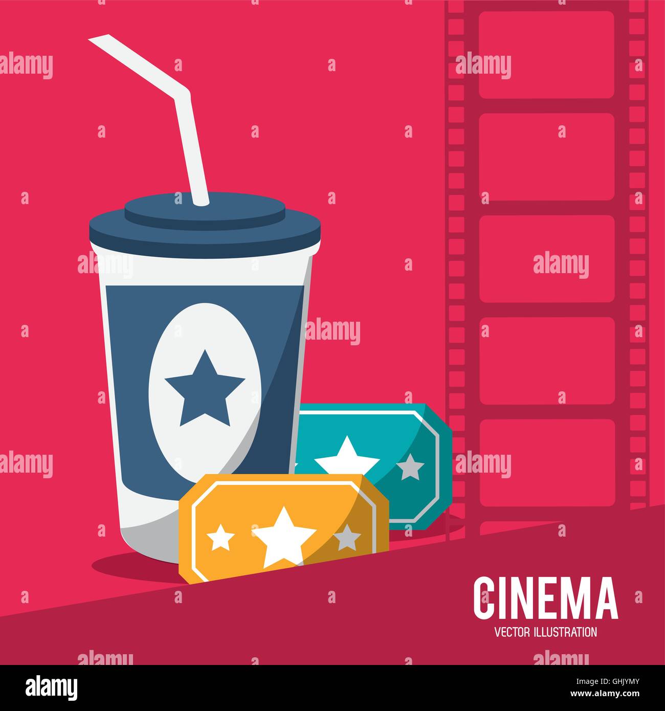 soda tickets movie film cinema icon. Vector graphic Stock Vector Image ...