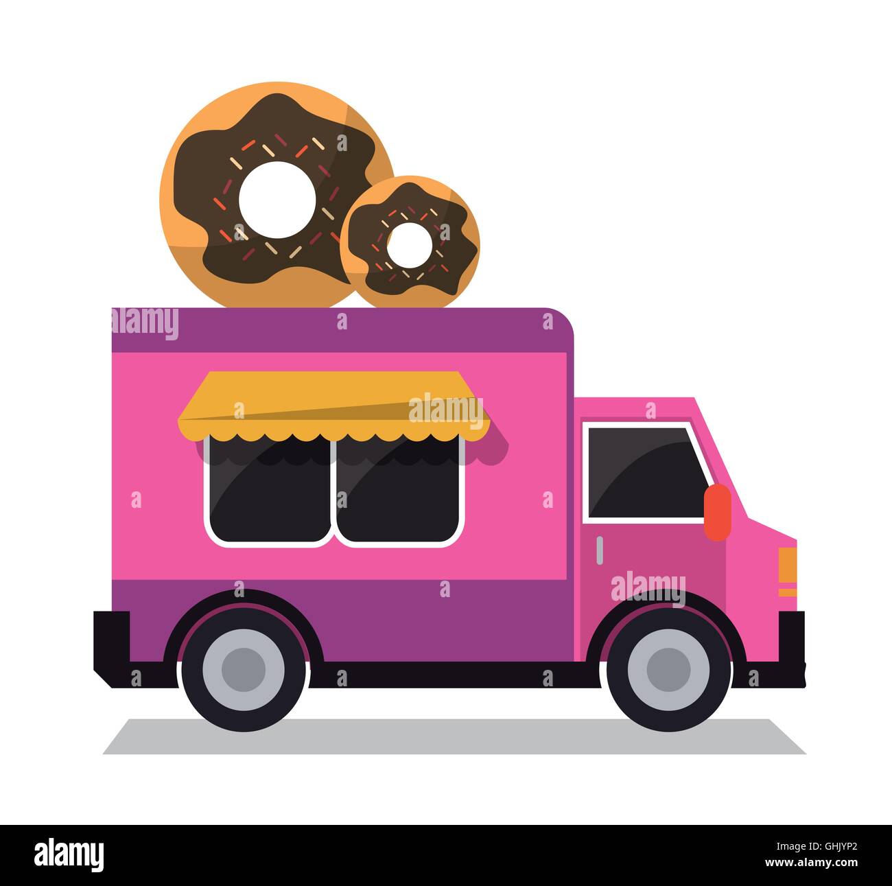 donut truck fast food icon. Vector graphic Stock Vector Image & Art - Alamy