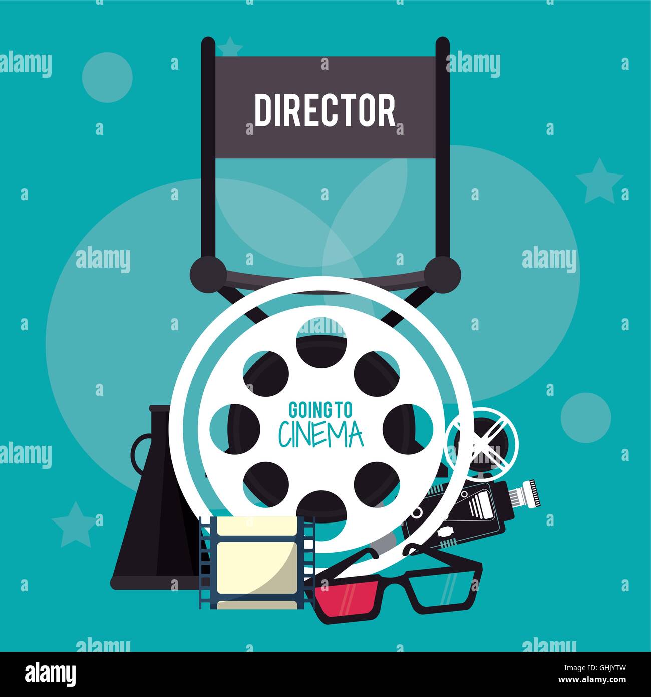 director chair movie film cinema icon. Vector graphic Stock Vector ...
