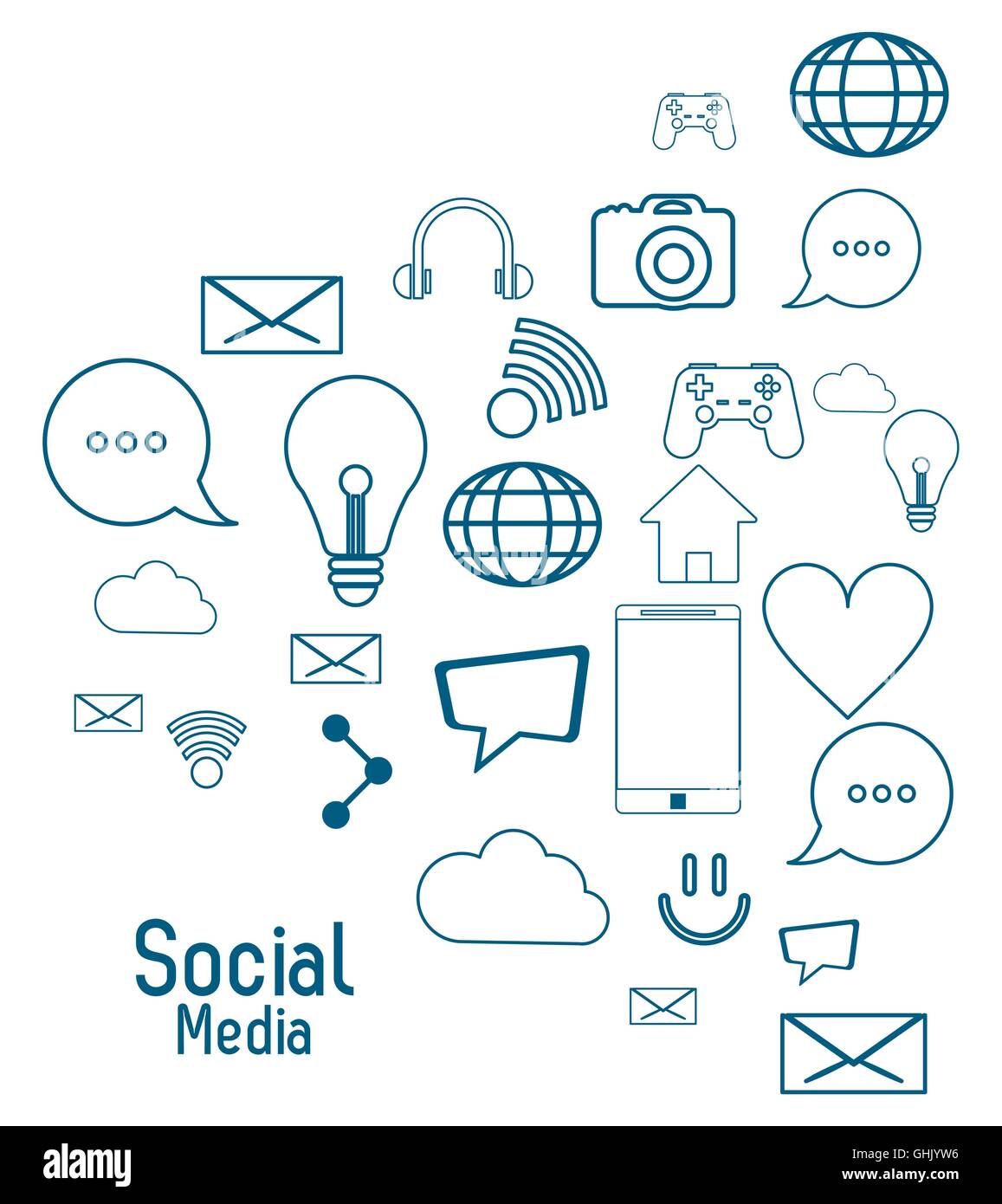 social media icon set. Vector graphic Stock Vector Image & Art - Alamy