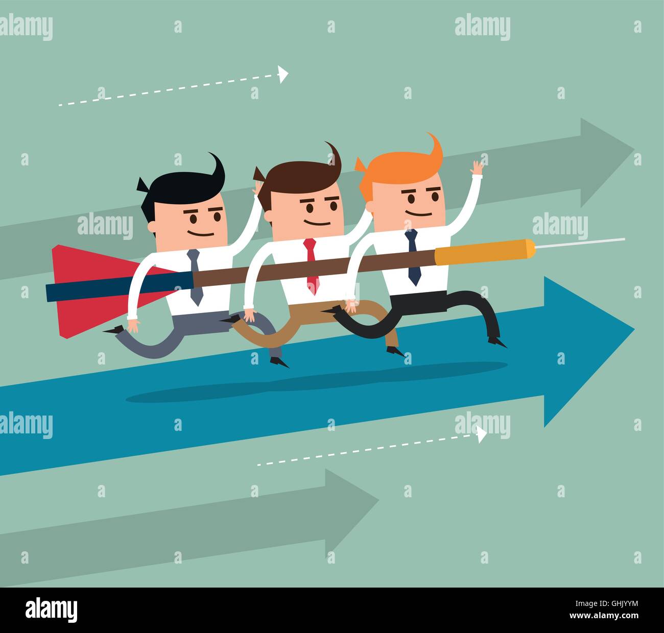 Businessman arrow man cartoon icon. Vector graphic Stock Vector Image ...