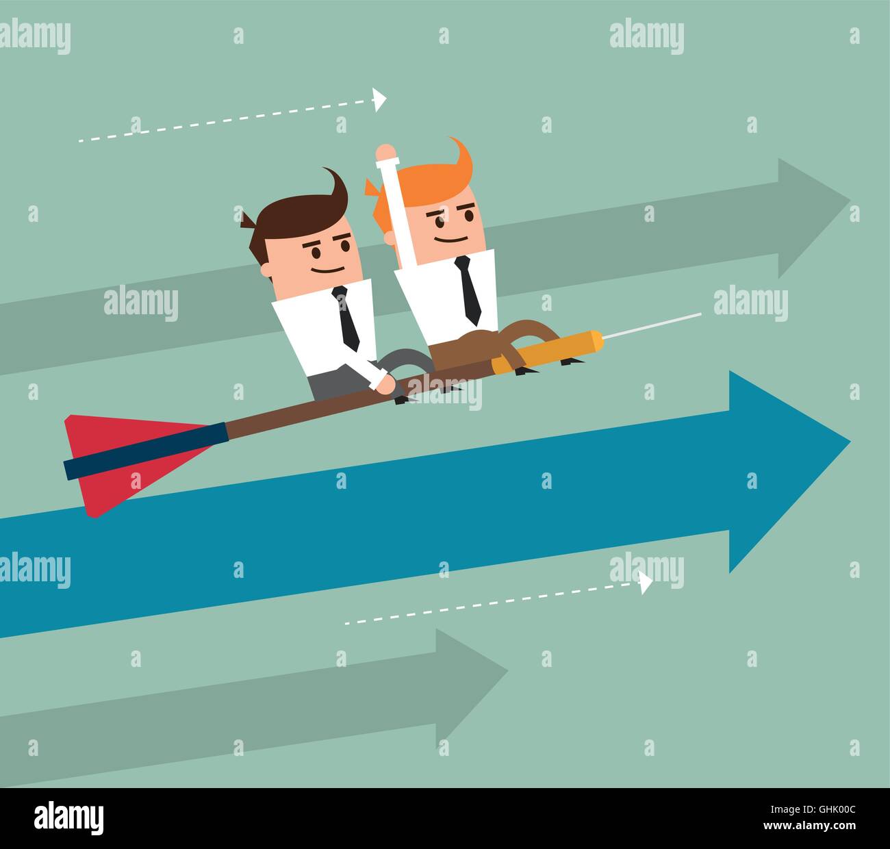 Businessman arrow man cartoon icon. Vector graphic Stock Vector Image ...