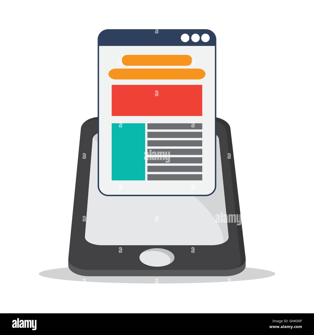 smartphone social network icon. Vector graphic Stock Vector Image & Art ...