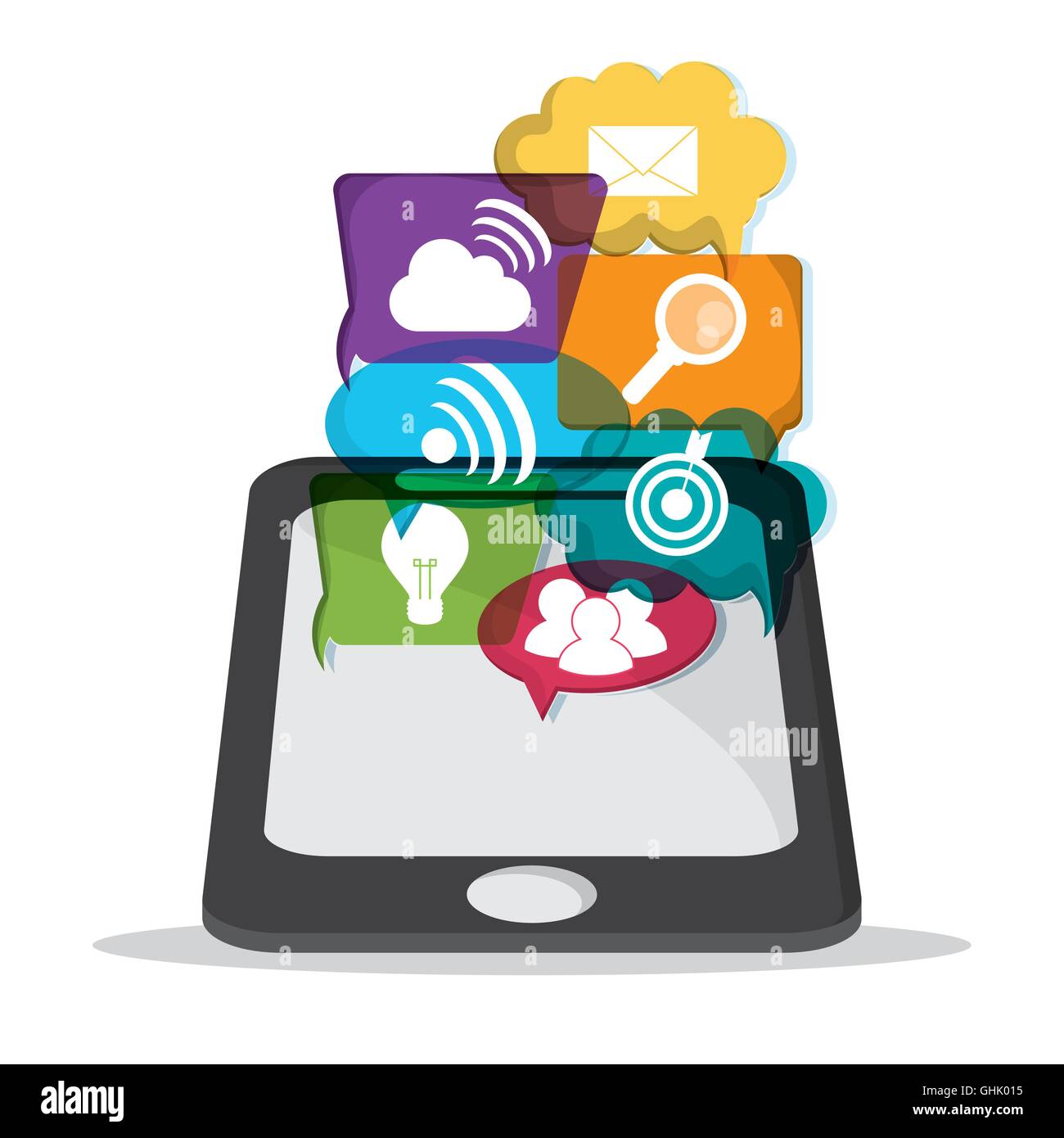 smartphone social network icon. Vector graphic Stock Vector Image & Art ...