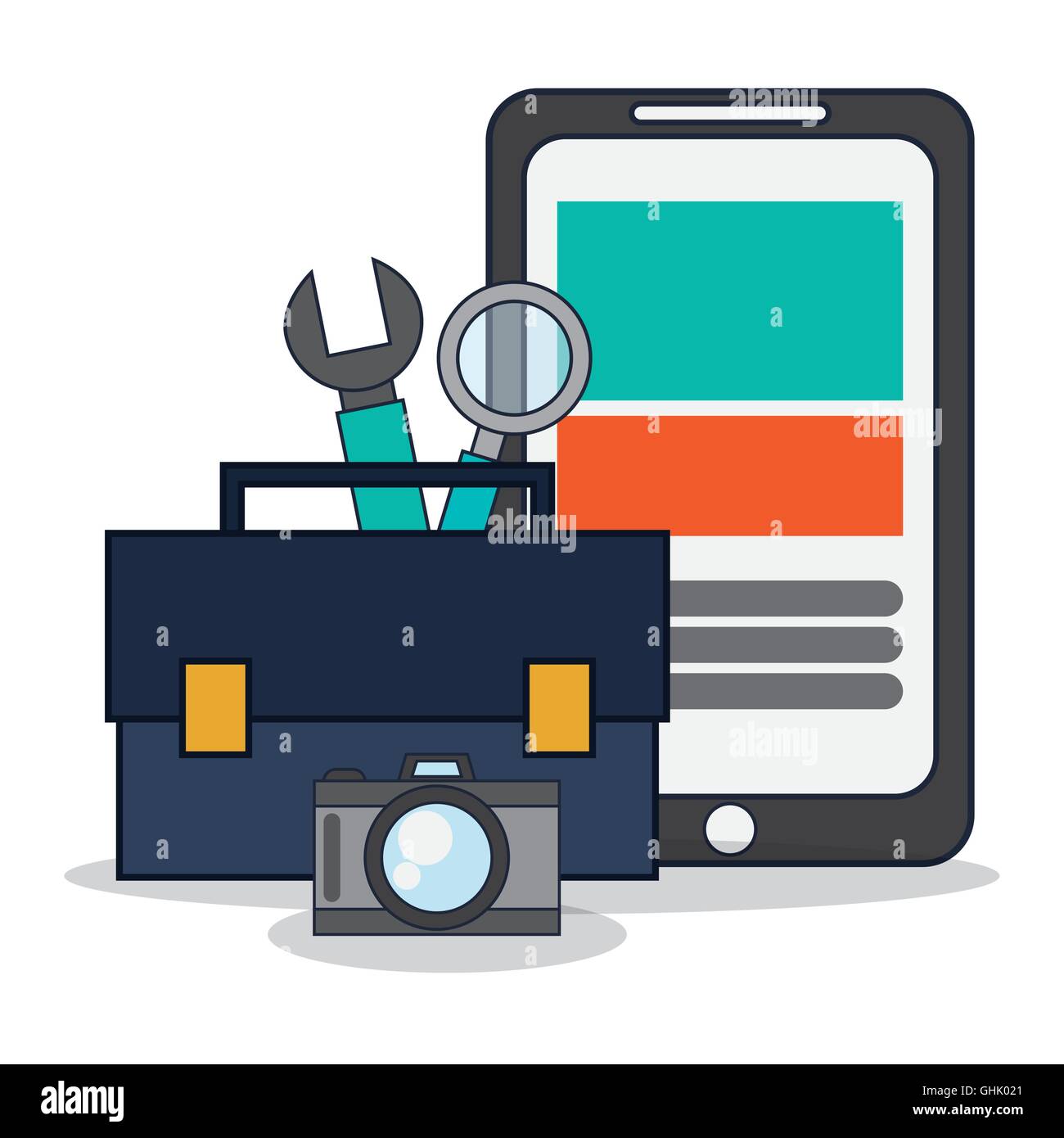 smartphone social network icon. Vector graphic Stock Vector Image & Art ...