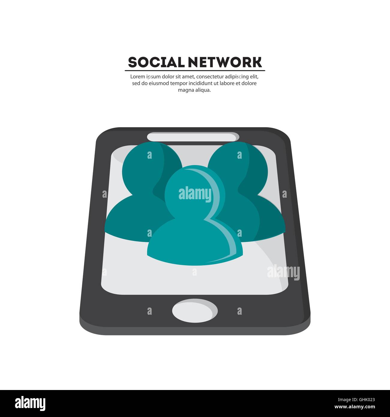 smartphone social network icon. Vector graphic Stock Vector Image & Art ...