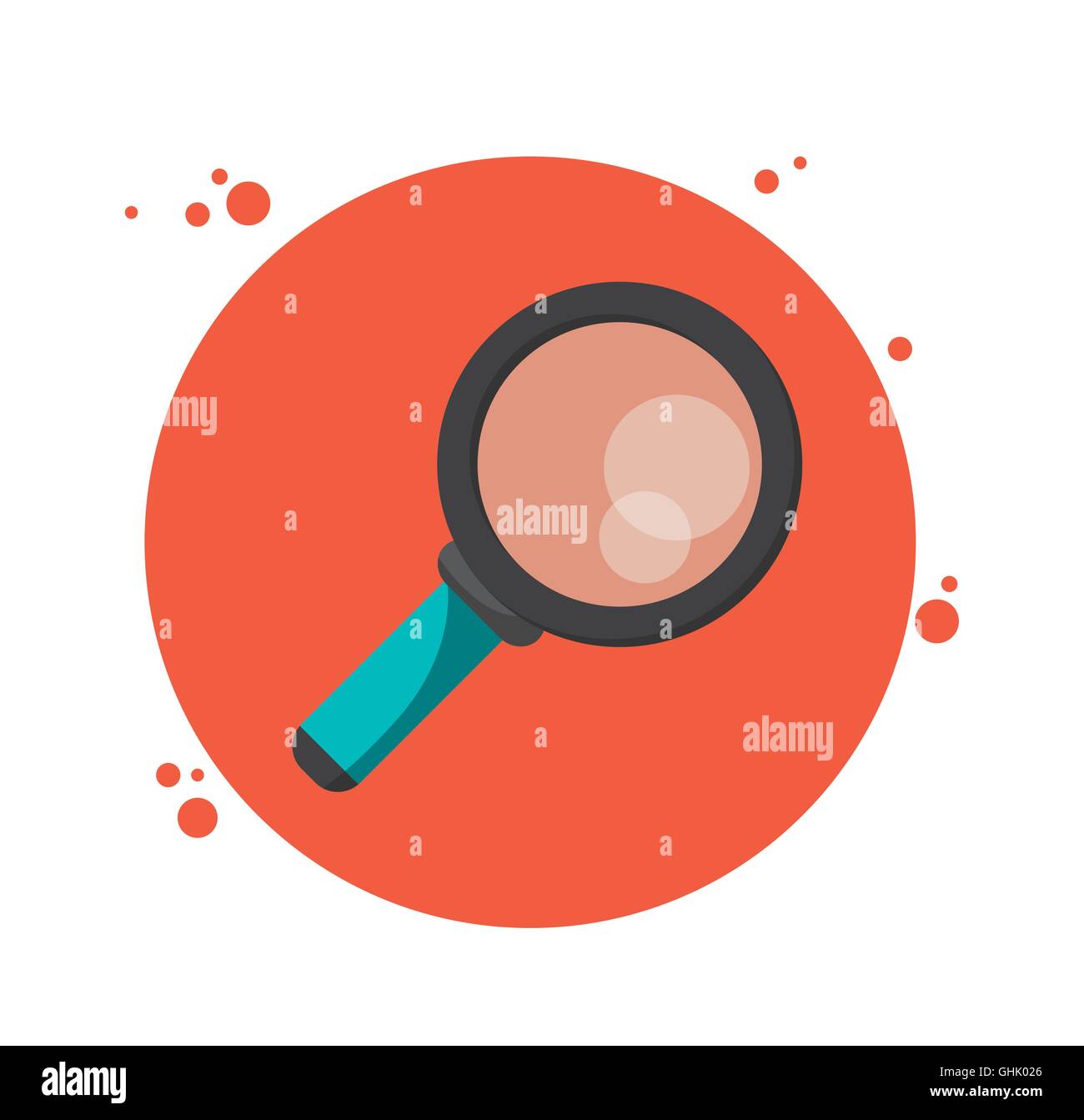 lupe magnifying glass search circle icon. Vector graphic Stock Vector ...