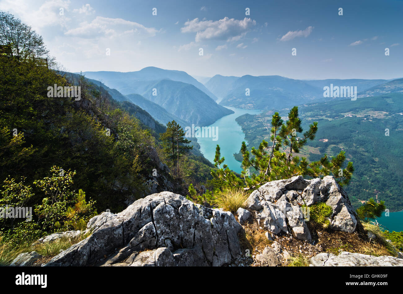 Viewpoint Banjska stena at Tara mountain looking down to Canyon of ...