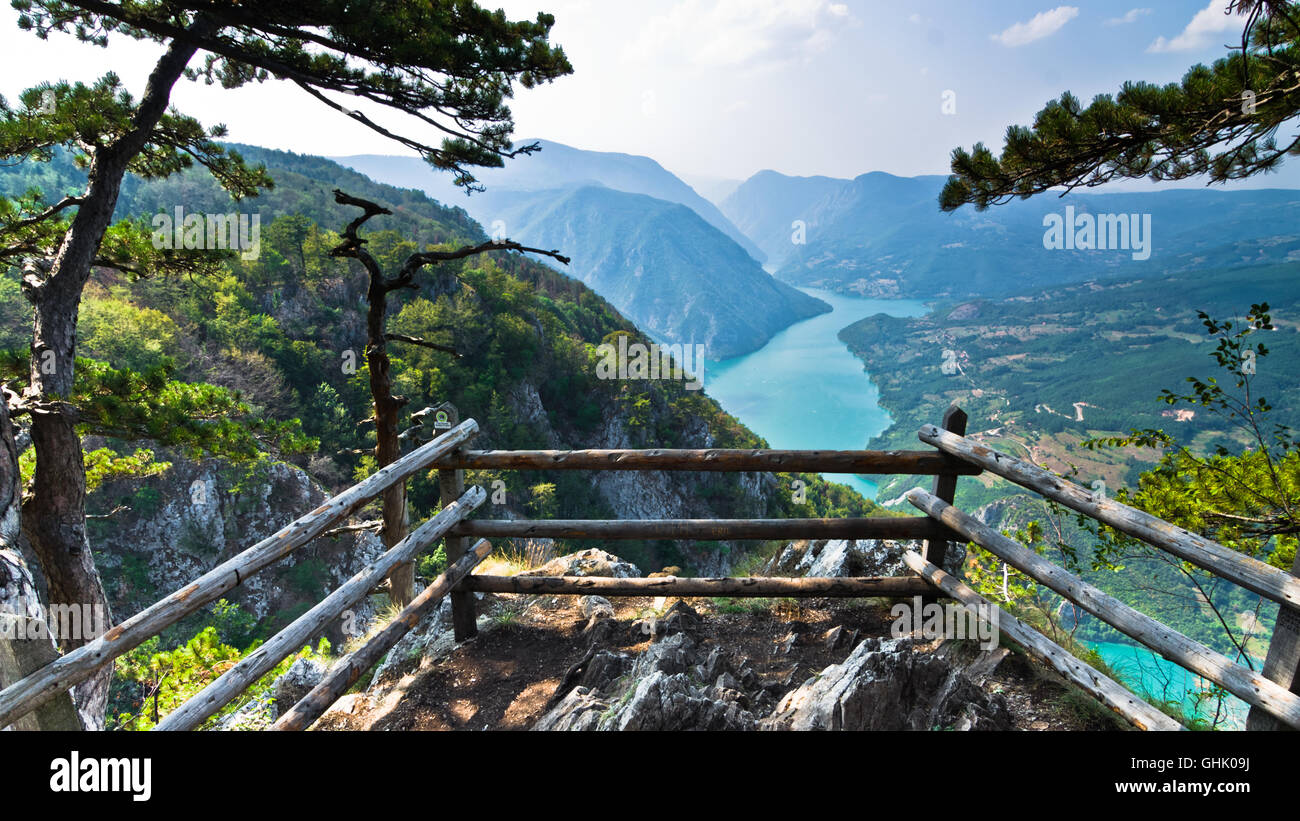 Viewpoint Banjska stena at Tara mountain looking down to Canyon of ...
