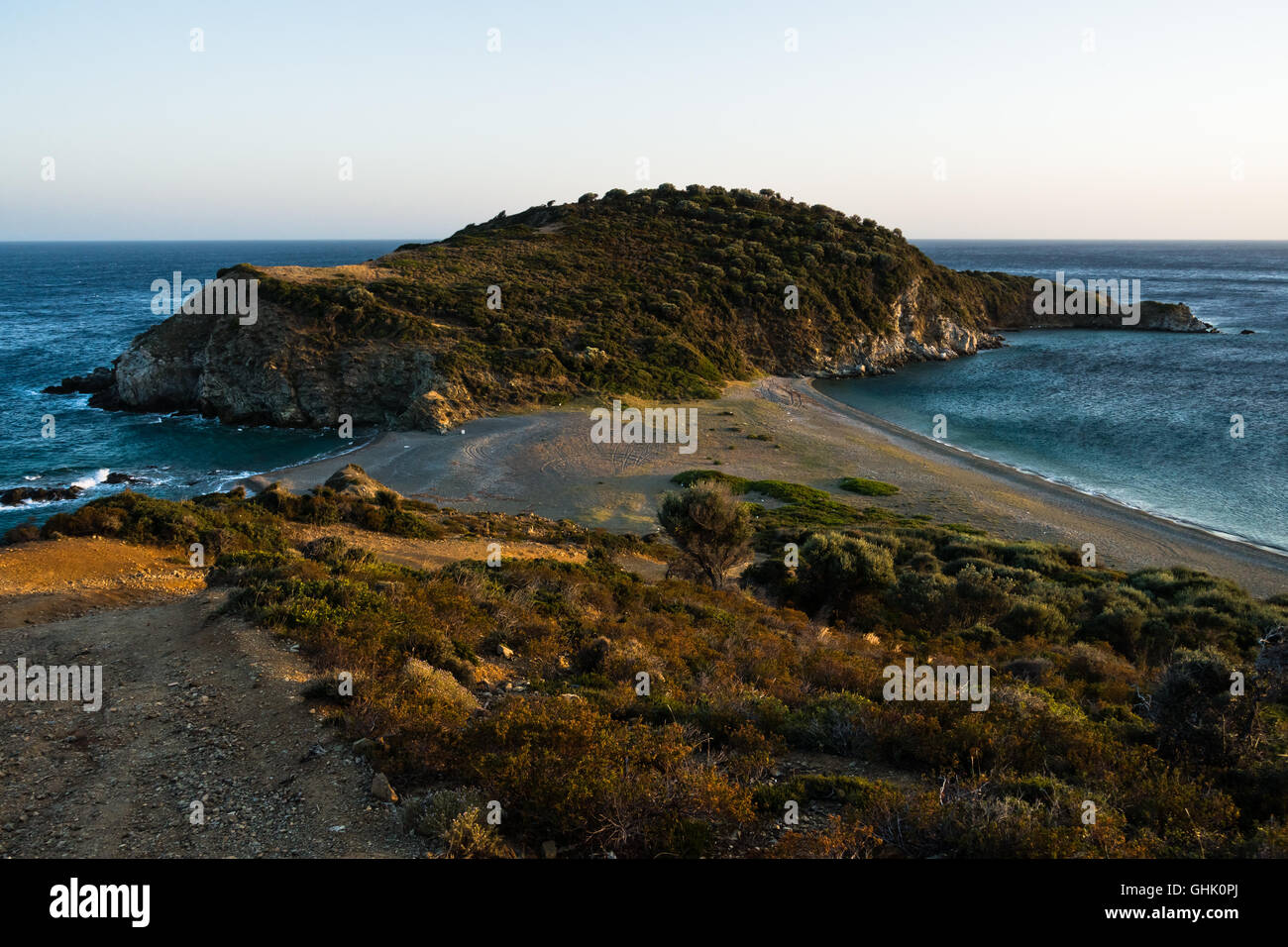 Cape at the most southern point of Sithonia coast near Porto Koufo ...