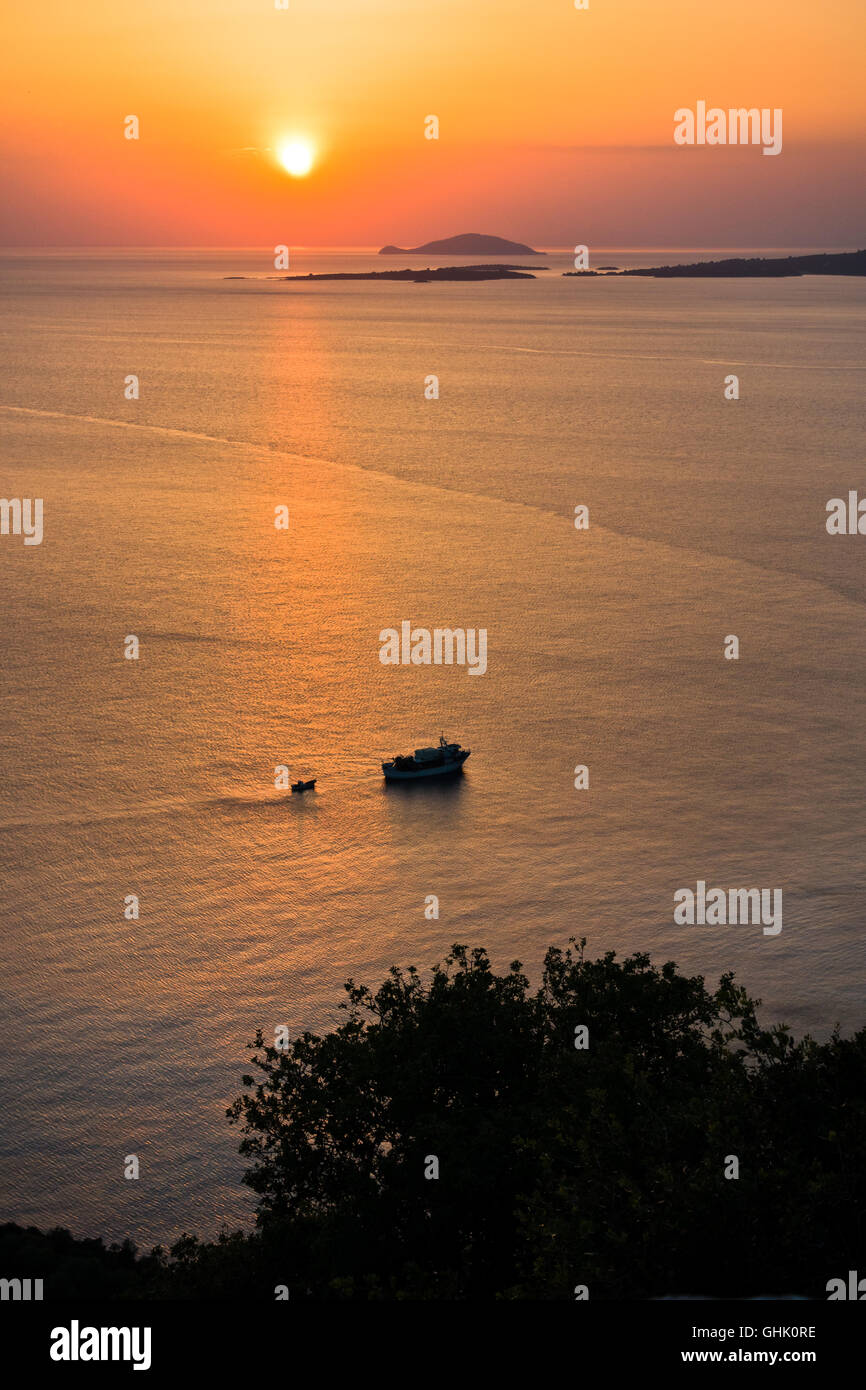 Aerial view scenic colorful sunset hi-res stock photography and images ...