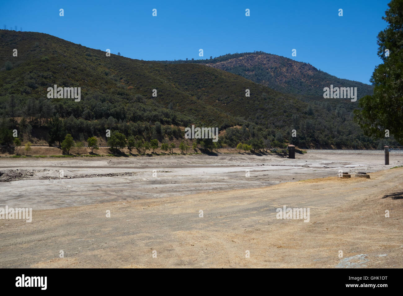 Empty reservoir. California USA Stock Photo - Alamy
