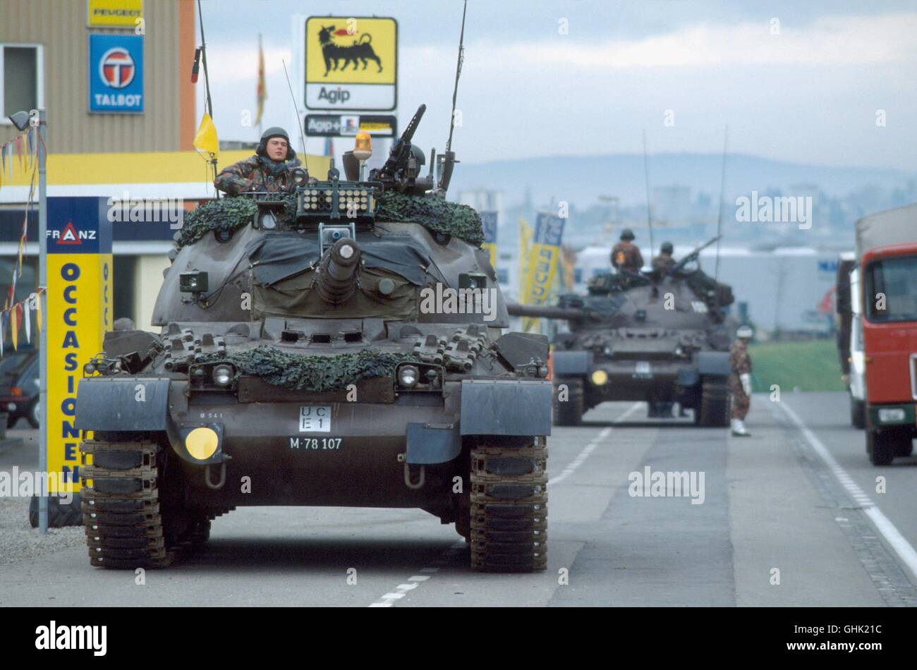 Swiss Armed Forces, PZ 68 tanks in exercise Stock Photo - Alamy
