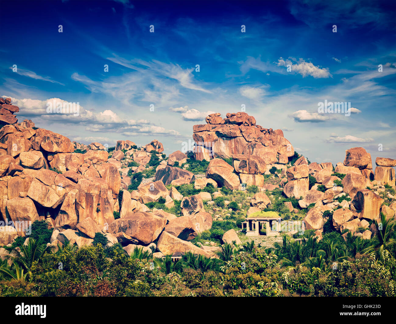 Hampi bazaar hi-res stock photography and images - Alamy