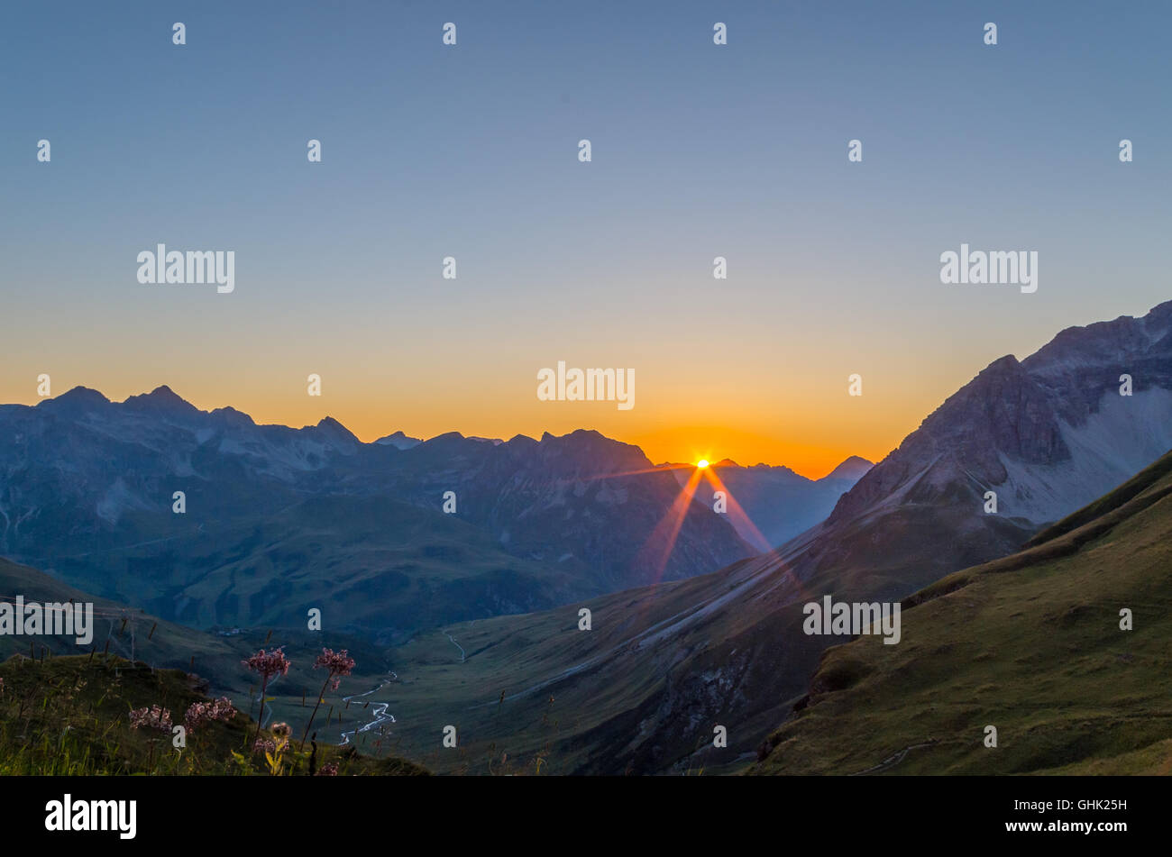 Sunset meadow austria hi-res stock photography and images - Alamy