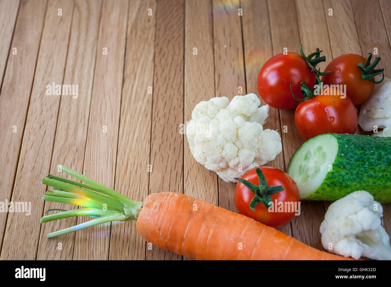 Vegetables on Table Stock Photo - Alamy