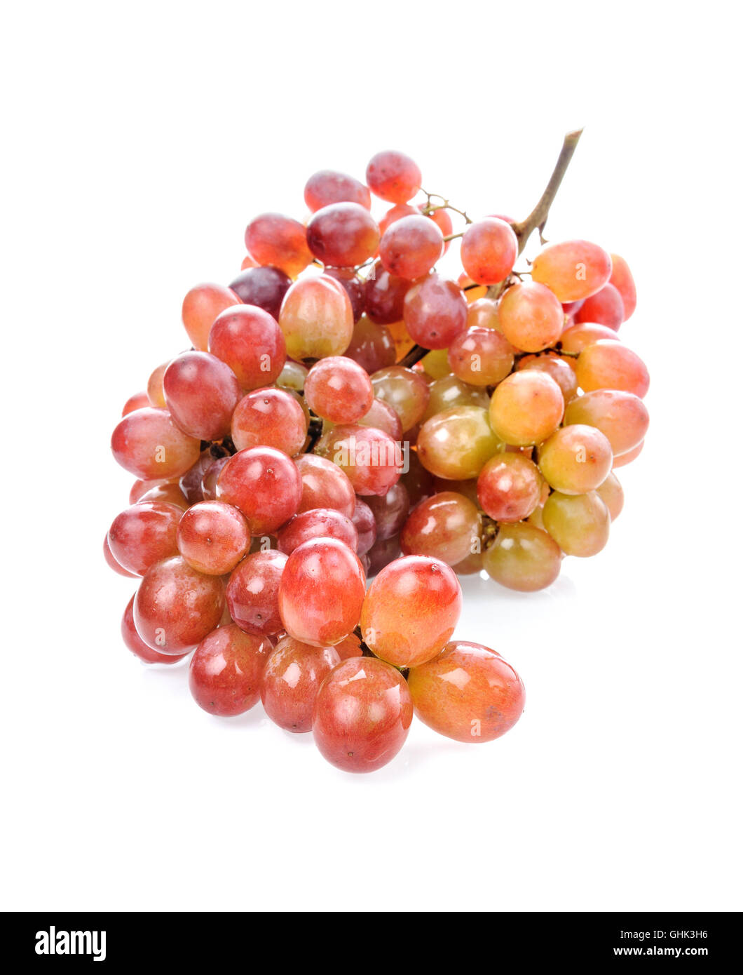 isolated fresh red grapes bunch on white background Stock Photo - Alamy