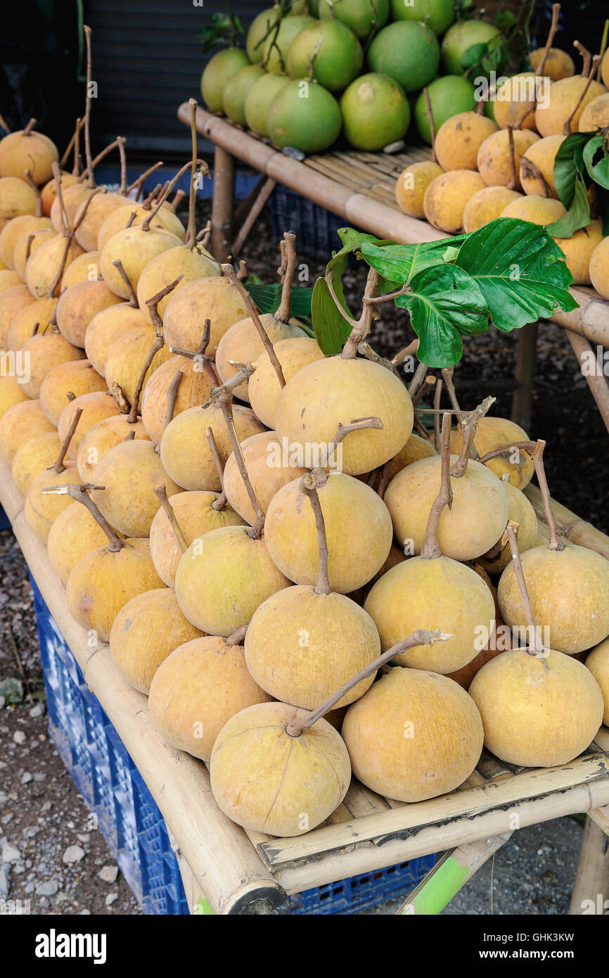 closeup santol in Thailand fruit market Stock Photo - Alamy