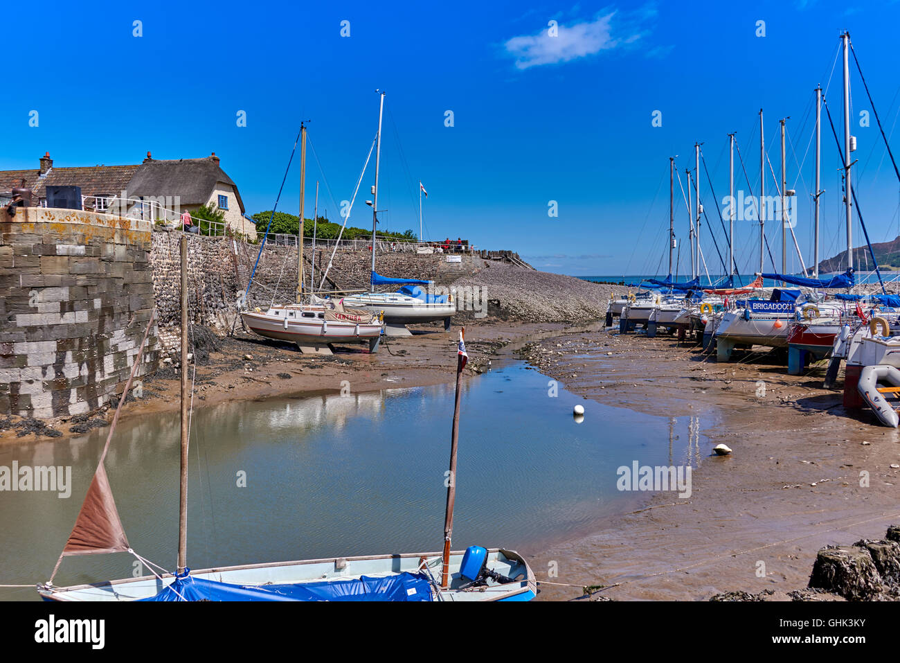 Porlock Weir, about 1.5 miles west of Porlock, Somerset, England Stock ...