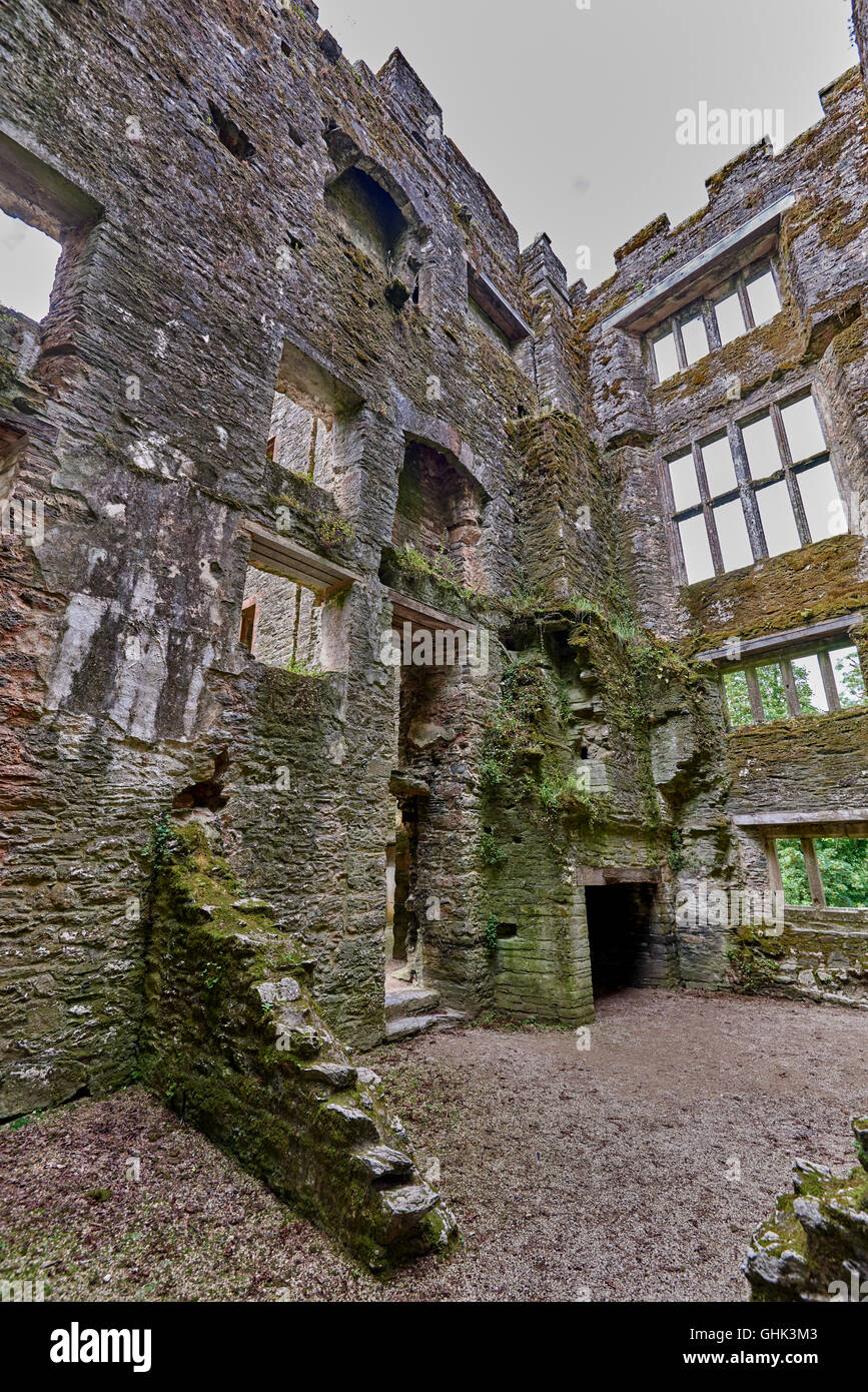 Berry Pomeroy Castle, a Tudor mansion within the walls of an earlier ...