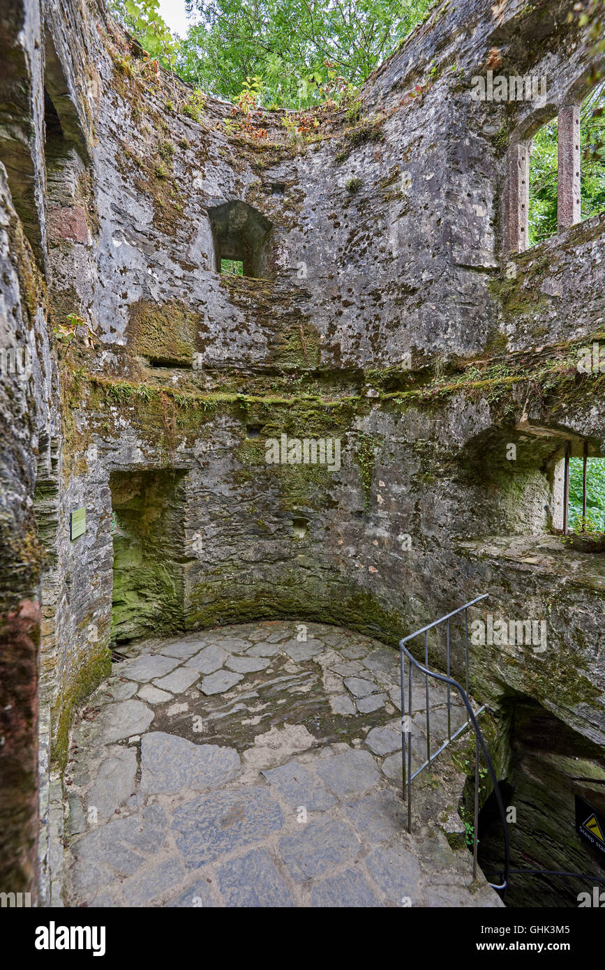 Berry Pomeroy Castle, a Tudor mansion within the walls of an earlier ...