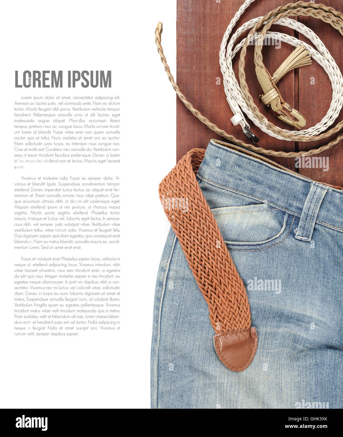 isolate belts on wooden plank Stock Photo - Alamy