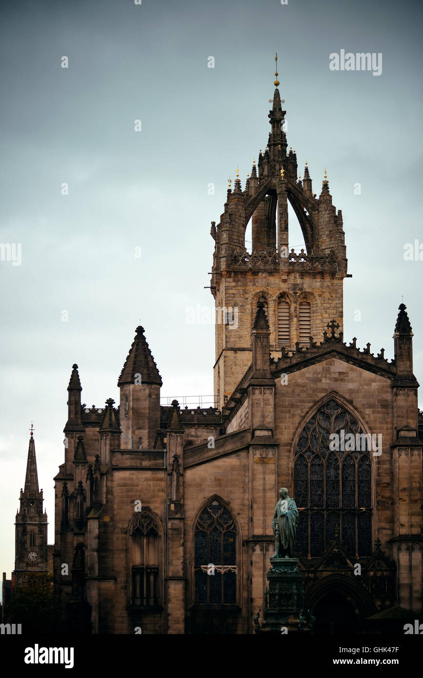 St Giles' Cathedral as the famous landmark of Edinburgh. United Kingdom ...